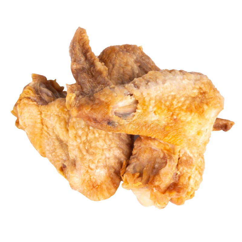 Ala De Pollo Frita Aislada En Fondo Blanco Imagen de archivo - Imagen ...