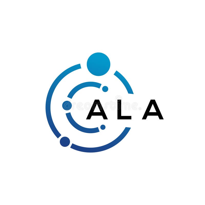 ALA Letter Logo Design on Black Background. ALA Creative Initials ...