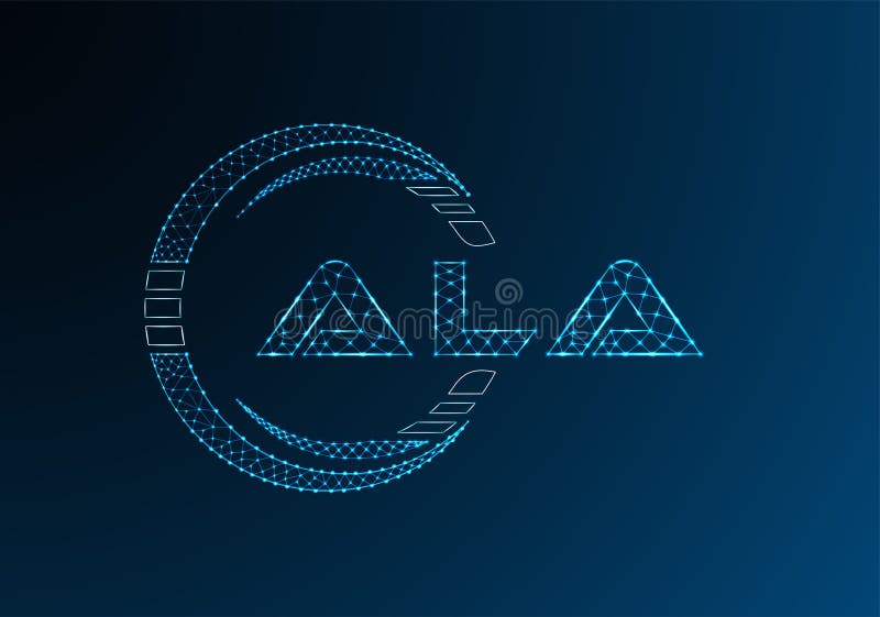 ALA Low Poly Letter Logo Vector Design. Stock Illustration ...