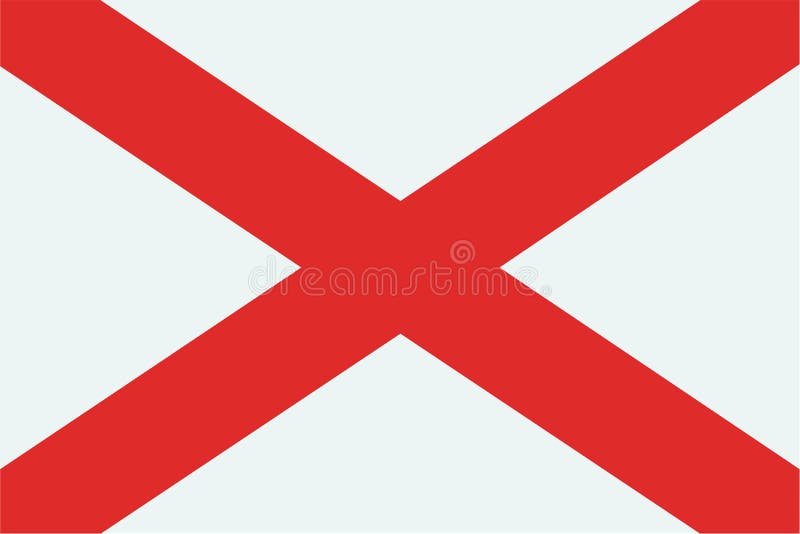 State flag of Alabama. stock vector. Illustration of banner - 259569559