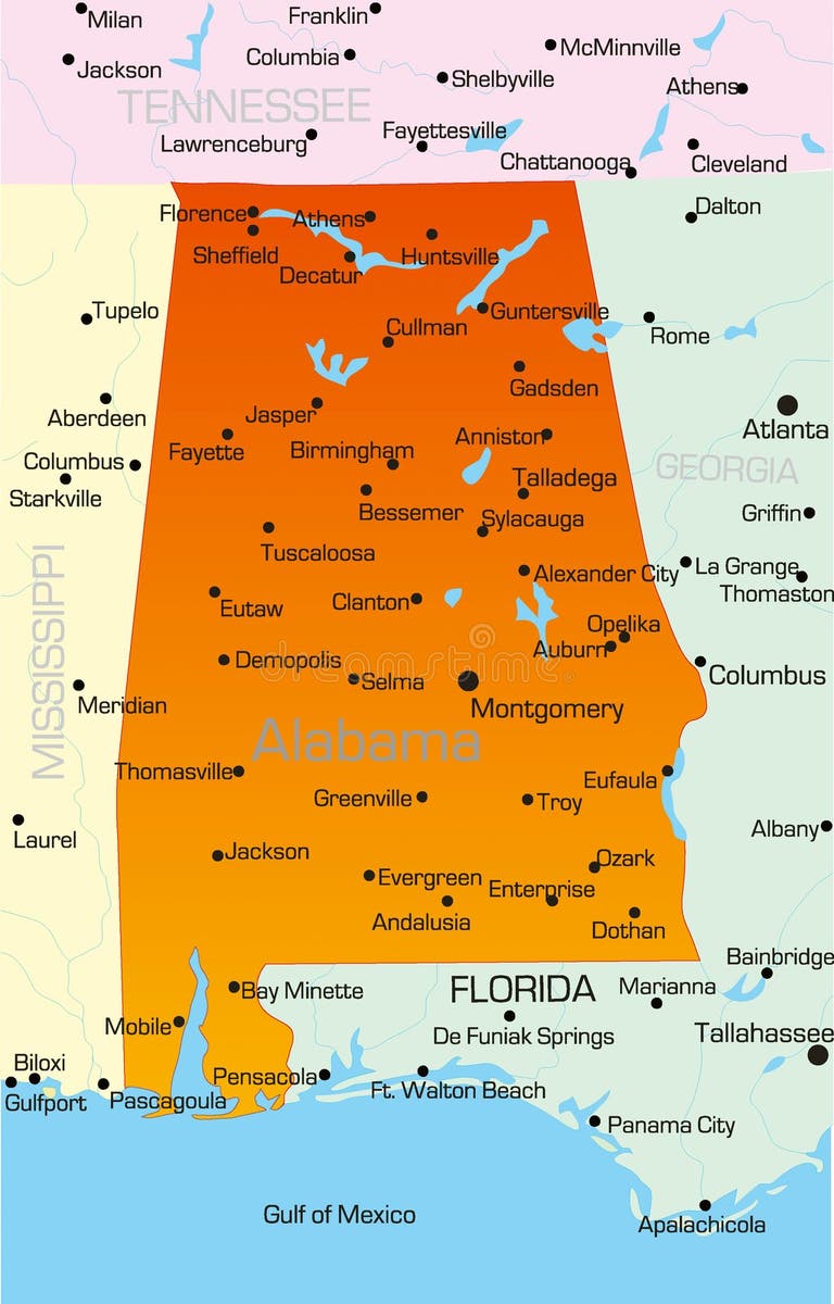 Alabama Usa City Map Stock Illustrations – 2,643 Alabama Usa City Map ...