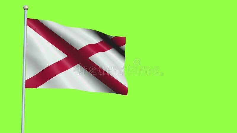 Alabama Flag and Planes. Animation of Planes Flying Over the Flag of ...