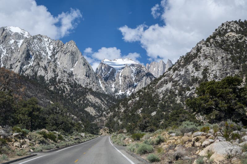 Alabama Hills with Mount Whitney in the Back, California Stock Image ...