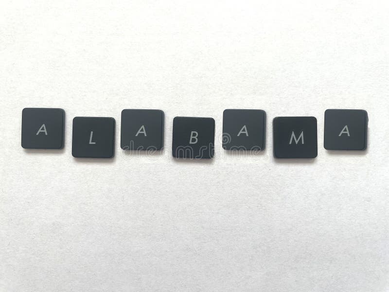 Alabama Keyboard Buttons U.S Stock Photo - Image of drawing, land ...