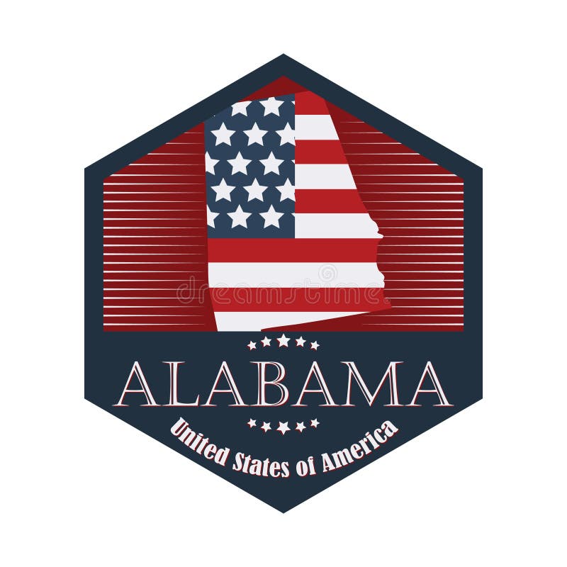 Alabama Label. Vector Illustration Decorative Design Stock Vector ...