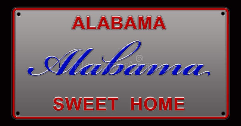 Alabama License Plate Stock Illustrations – 40 Alabama License Plate ...