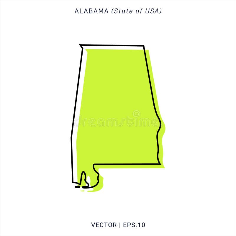 Alabama Map Vector Design Template. Stock Vector - Illustration of ...