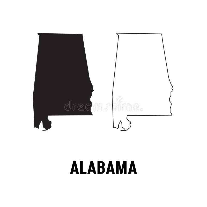 Alabama Map on White Background. Vector Illustrator Stock Illustration ...