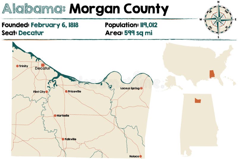 Alabama: Morgan county stock vector. Illustration of county - 92892683