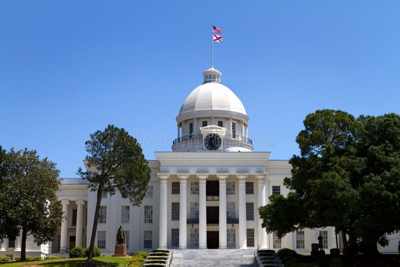 Alabama State Capitol Building Stock Image - Image of buildings, power ...