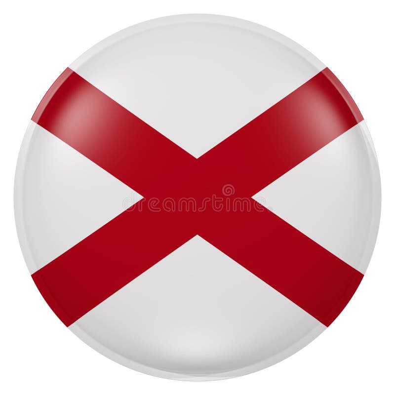 Alabama State flag button stock illustration. Illustration of country ...