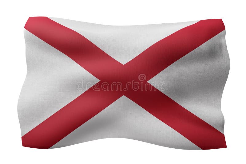 Alabama State flag stock illustration. Illustration of symbol - 200329983