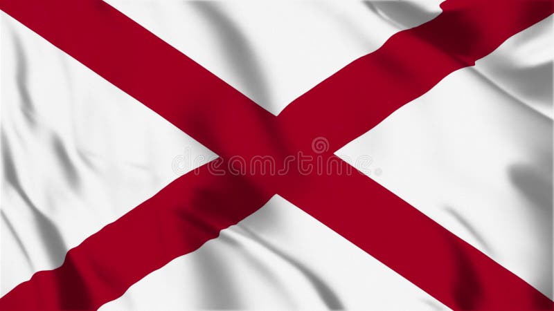 Alabama State Flag and Airplane Fly. Flight and Travel Concept Stock ...