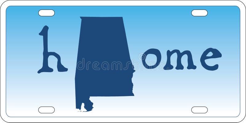 Alabama State License Plate Vector Stock Vector - Illustration of ...