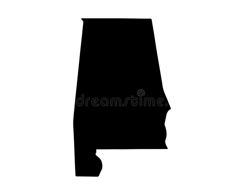US State Map. Alabama Outline Symbol. Vector Illustration Stock Vector ...