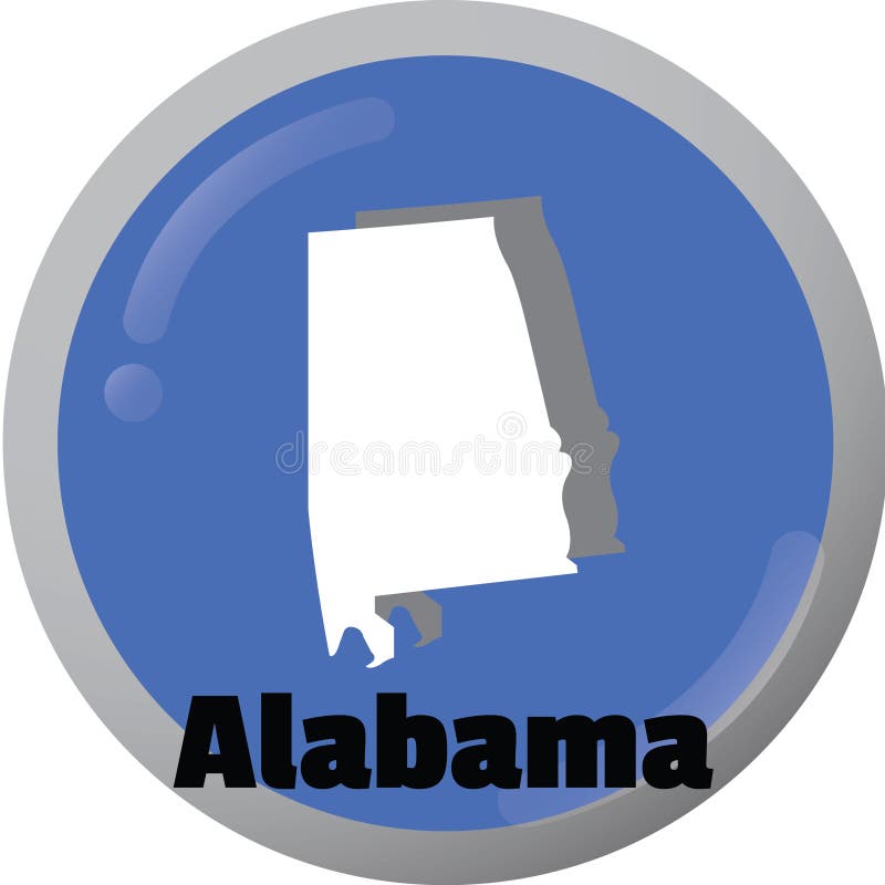 Alabama State Map. Vector Illustration Decorative Design Stock Vector ...