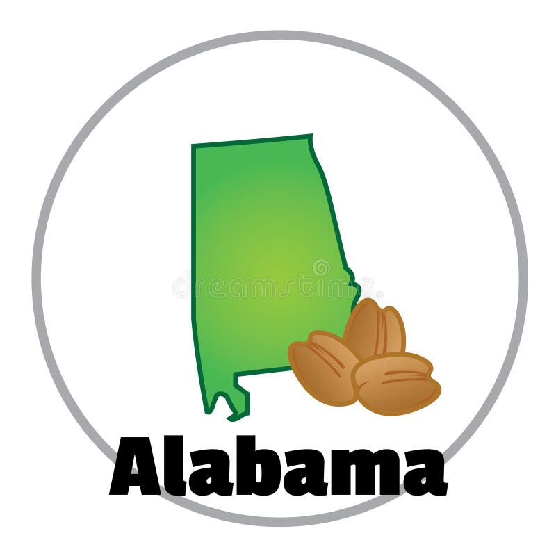 Alabama State Map. Vector Illustration Decorative Design Stock Vector ...