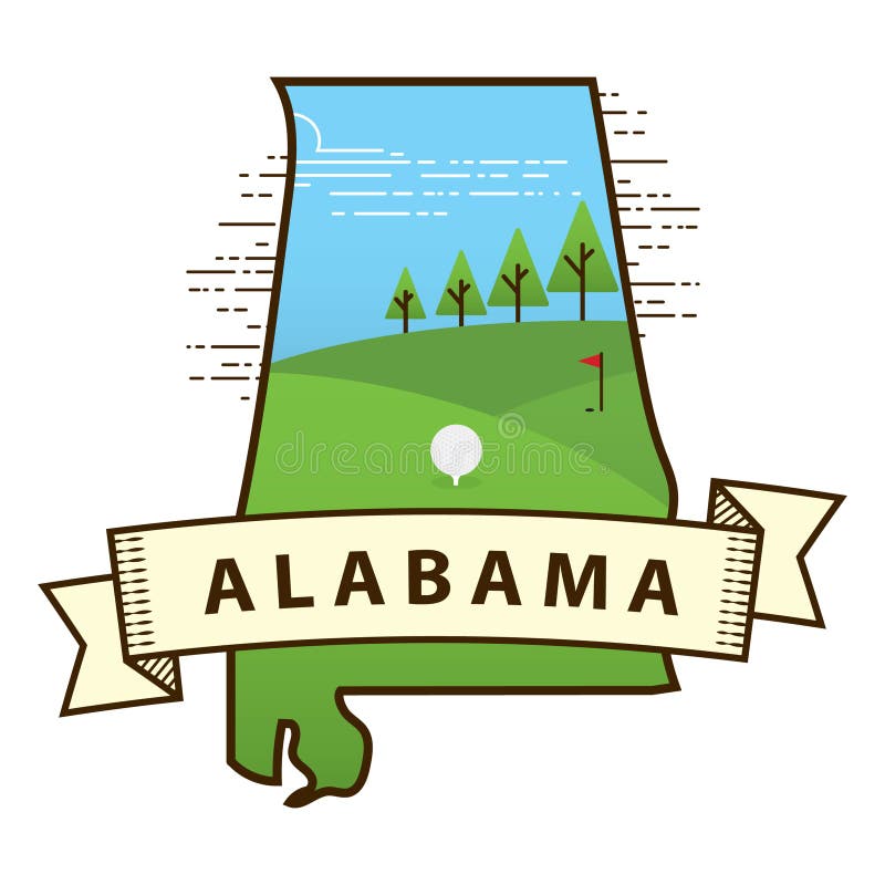 Alabama State Map. Vector Illustration Decorative Design Stock Vector ...