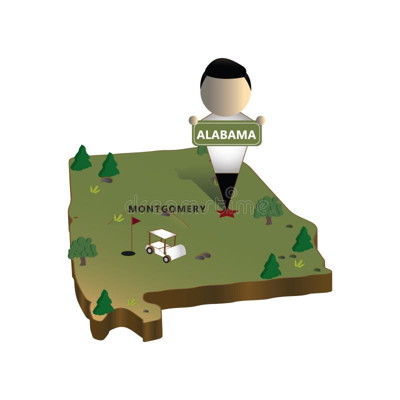 Alabama State Map. Vector Illustration Decorative Design Stock Vector ...