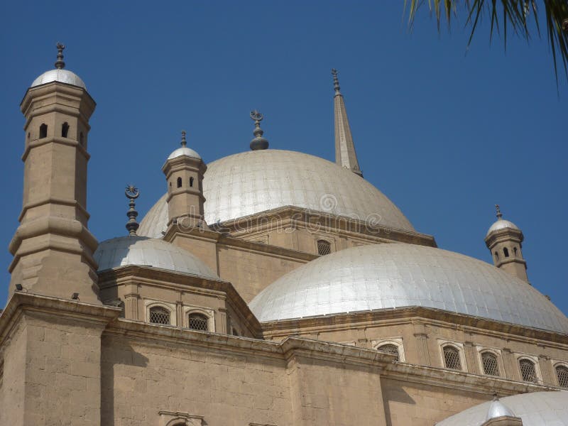 Alabaster Domes of Mohammed Ali Mosque in Cairo Egypt Stock Image ...