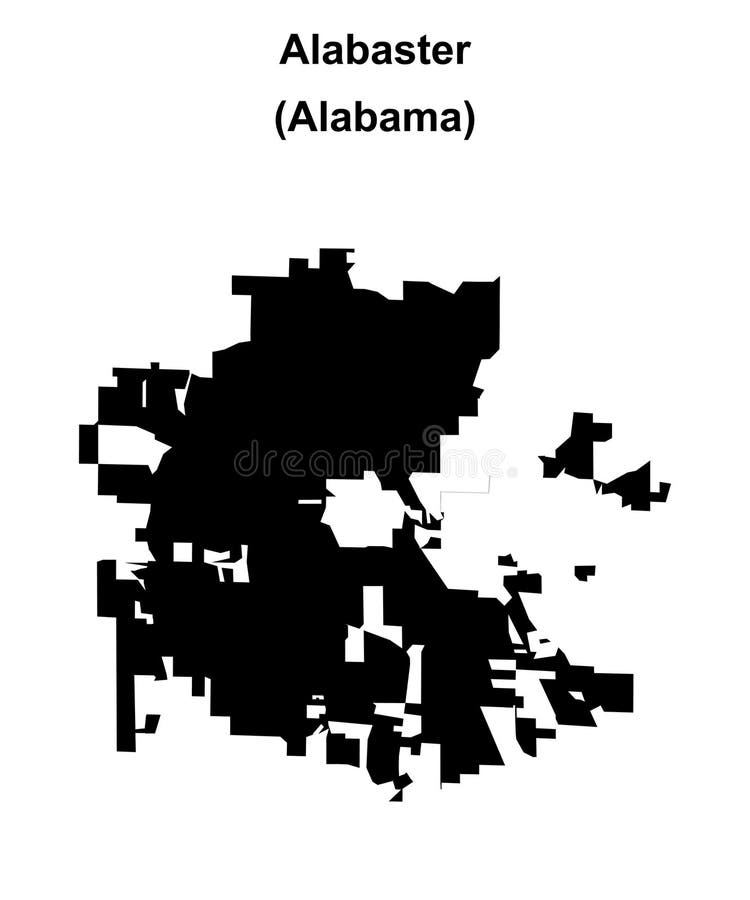 Alabaster outline map stock vector. Illustration of template - 357147016
