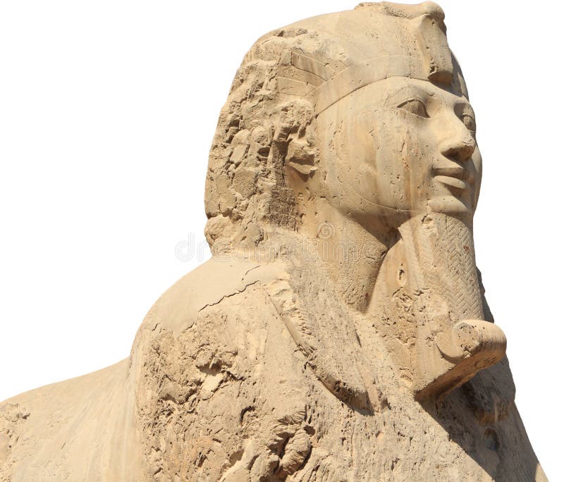 The Alabaster Sphinx of Memphis, Egypt Stock Image - Image of isolated ...