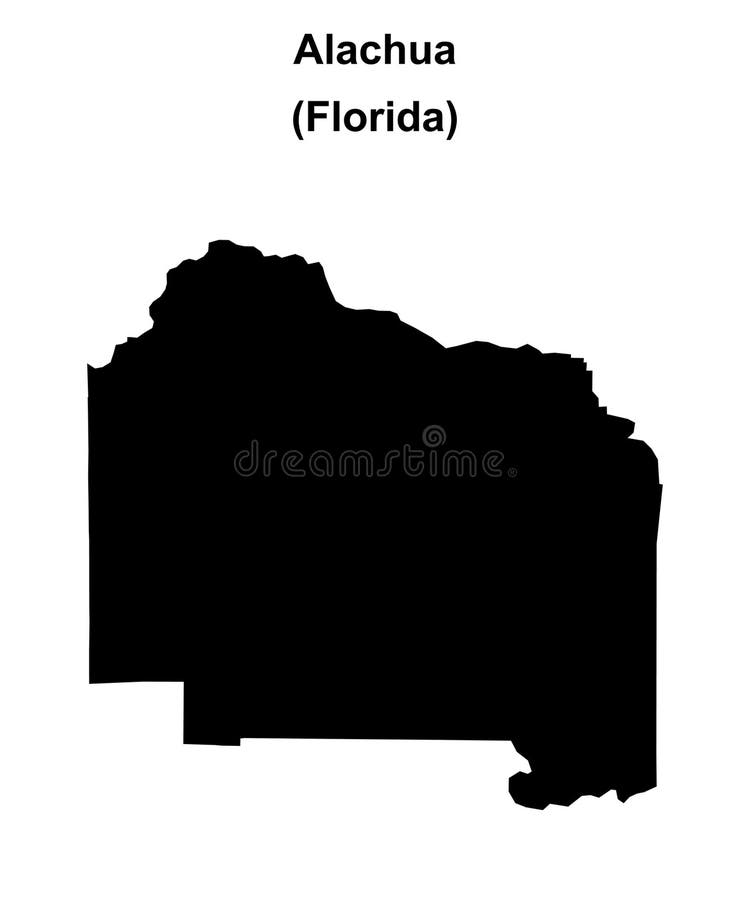 Alachua outline map stock illustration. Illustration of region - 357888379