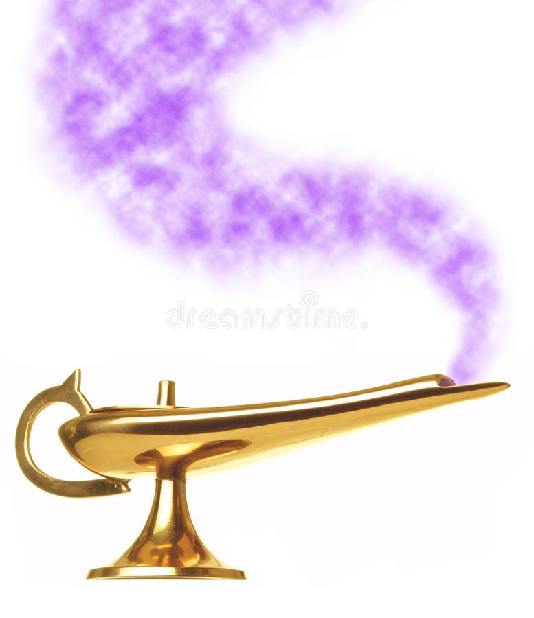 Smoking Genie Lamp stock photo. Image of metallic, aladdin - 5013488