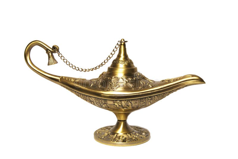 Aladdin lamp stock image. Image of wonder, arabic, brown - 7416139