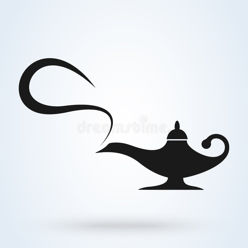 Aladdin S Magic Lamp From Which The Genie Flies Out Created With Generative Ai Technology Stock