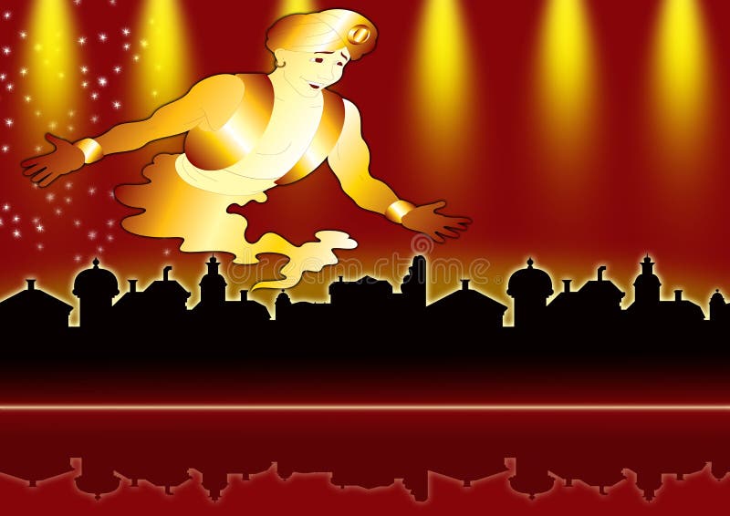 Aladdin s city stock illustration. Illustration of alladdin - 3741318