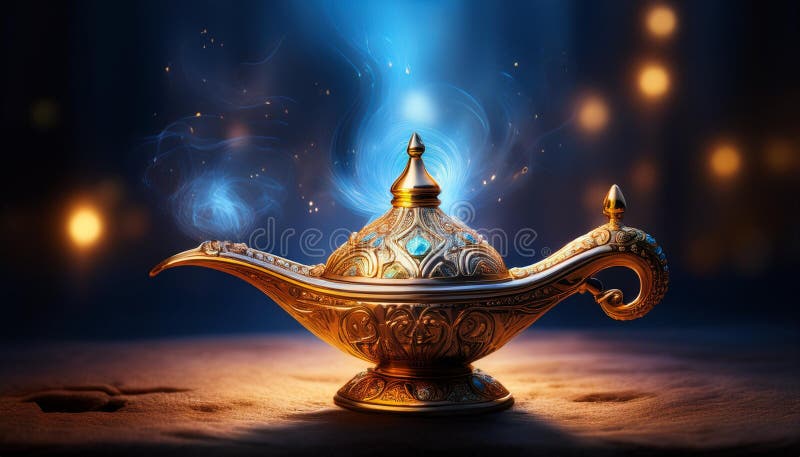 Aladdin s magic lamp stock illustration. Illustration of 39aph39 ...