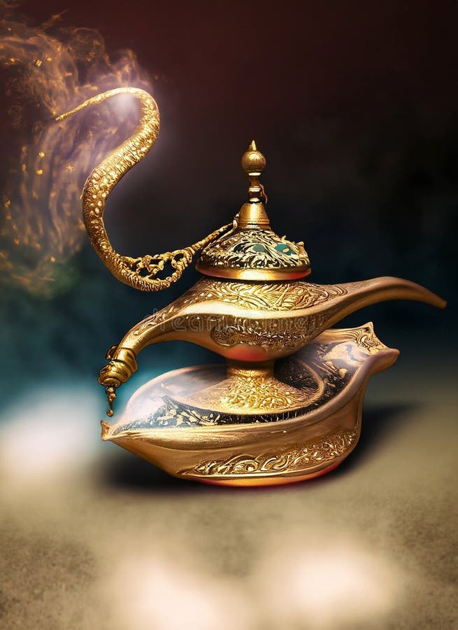 Aladdin s magic lamp stock illustration. Illustration of samovar ...