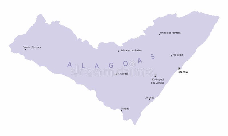 Alagoas State region map stock illustration. Illustration of location ...