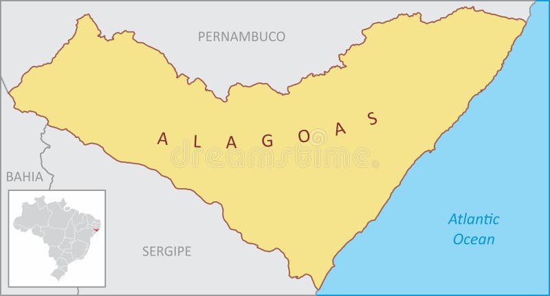 Alagoas State region map stock illustration. Illustration of mapping ...