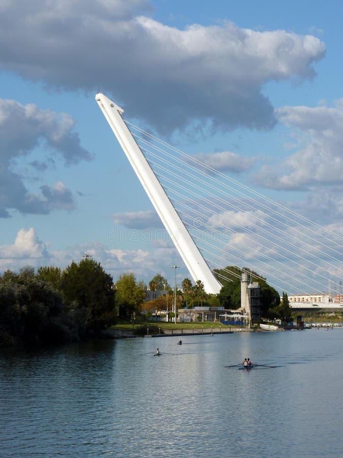 Alamillo Bridge in Seville, Spain Editorial Stock Image - Image of expo ...