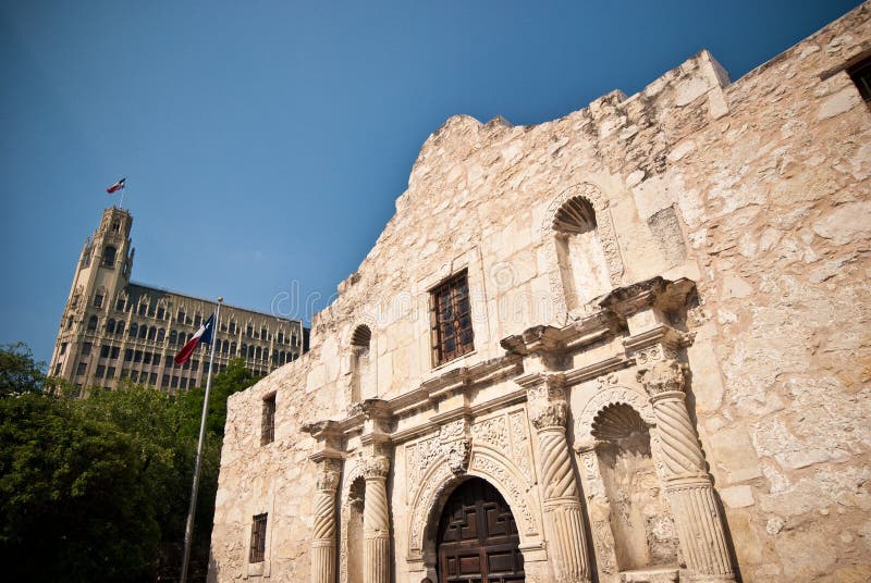 Closeup View of the Entrance To the Famous Alamo, San Antonio, Texas ...