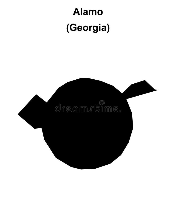 Alamo outline map stock illustration. Illustration of infographic ...