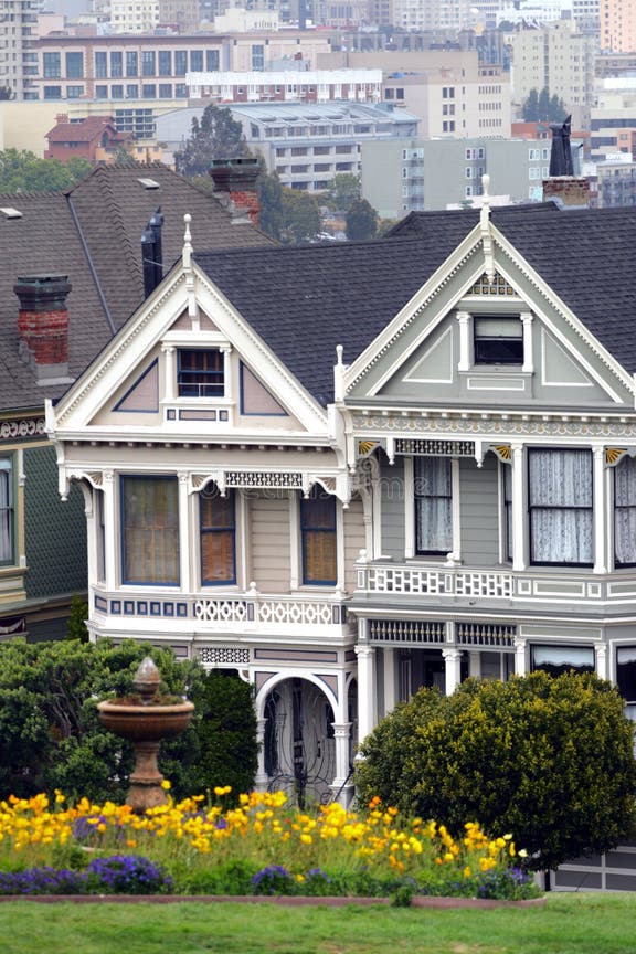 Alamo Square, San Francisco Stock Photo - Image of real, residence ...