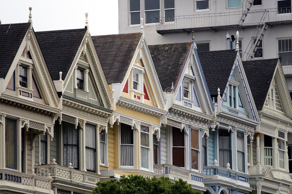 Alamo Square, San Francisco Stock Image - Image of cityscape, estate ...