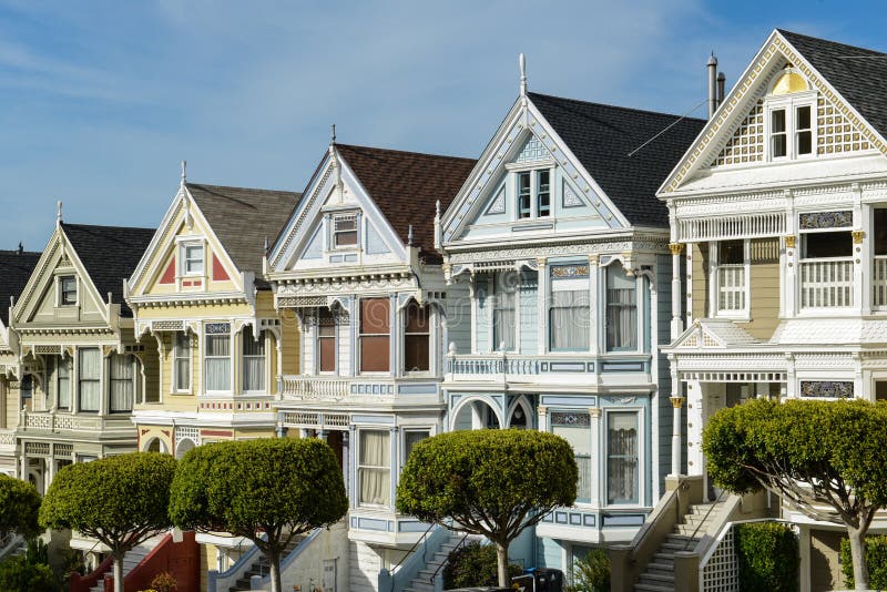 Alamo Square San Francisco California Stock Photo - Image of residence ...