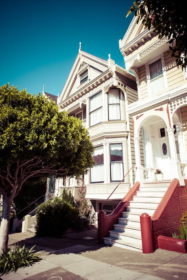 Alamo Square, San Francisco, USA Stock Photo - Image of california ...