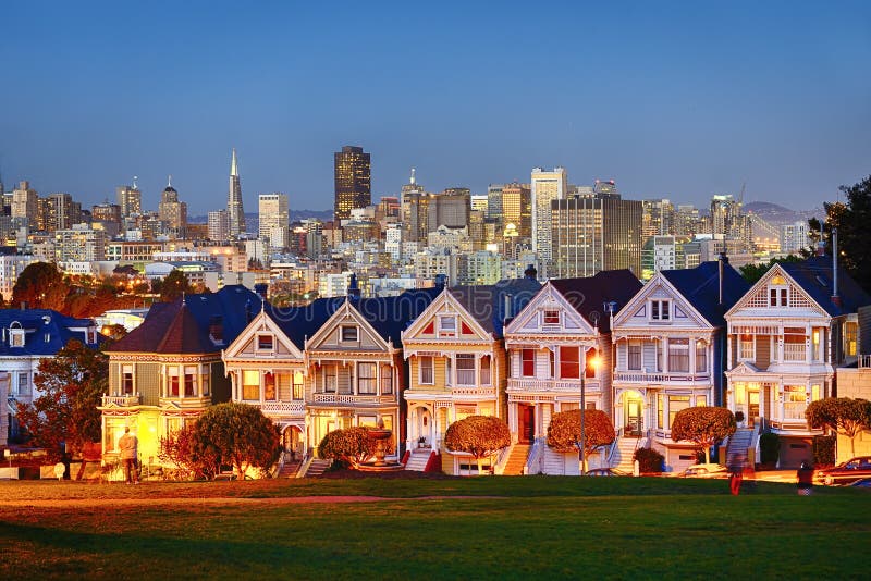 Alamo Square, San Francisco Stock Photo - Image of living, neighborhood ...