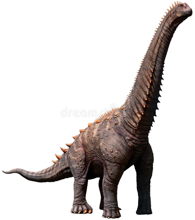 Alamosaurus Dinosaur Walking Peacefully - 3D Render Stock Illustration ...