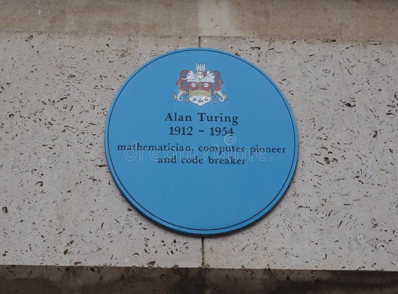 Alan Turing Blue Plaque in Cambridge Editorial Photography - Image of ...