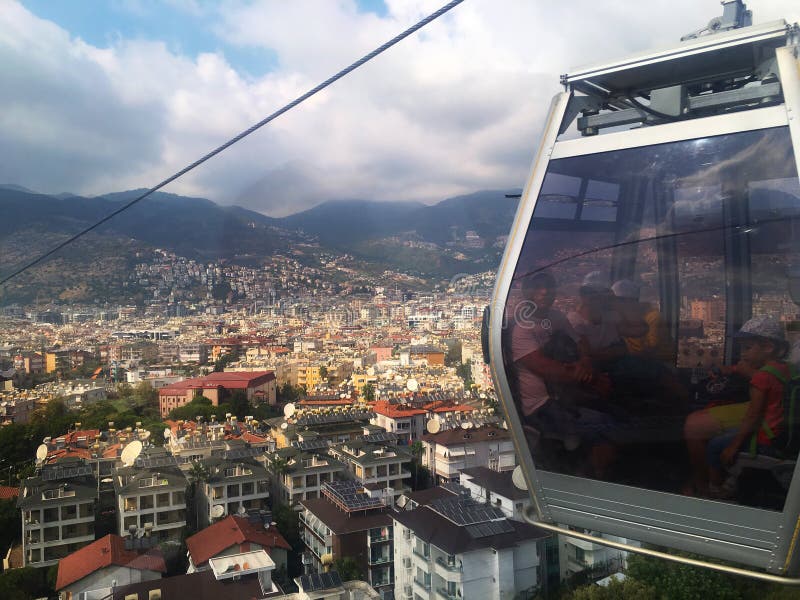 A Cable Car Cabin in Alanya Editorial Stock Image - Image of hill ...