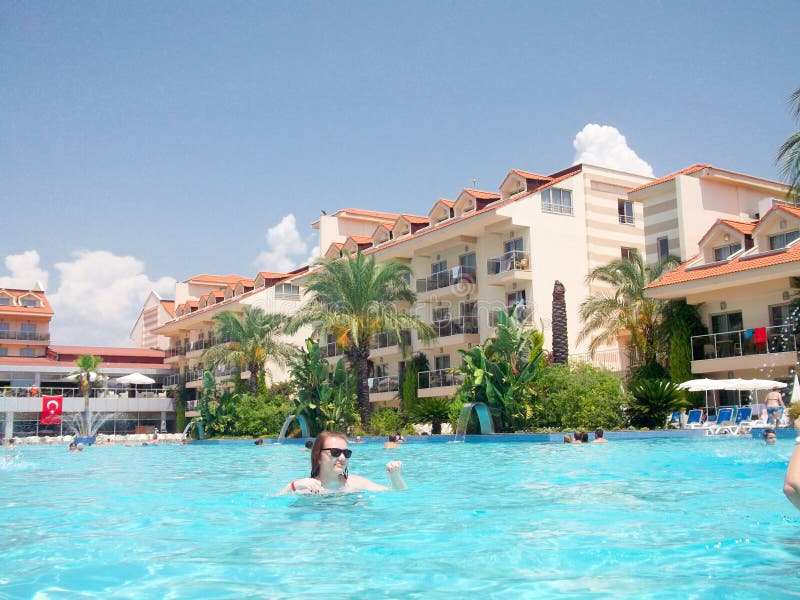Alanya 2015.baseyn in the Territory of Hotel Editorial Image - Image of ...
