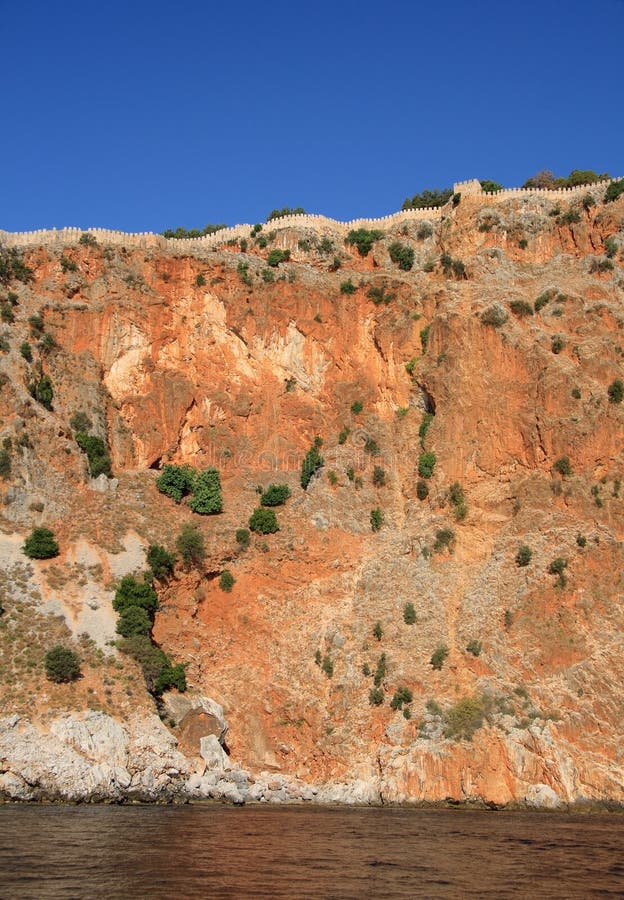 Alanya fortress wall stock image. Image of fortress, alanya - 67759113