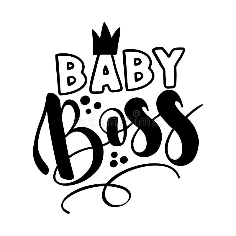 Baby Boss - Scandinavian Style Illustration Text Stock Vector ...