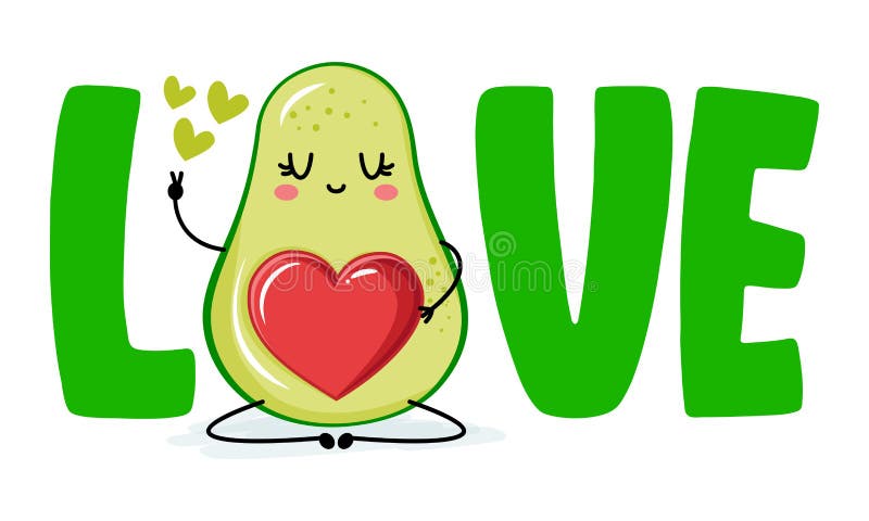 I Love Avocado - Vector Illustration Design for Banner, T Shirt ...